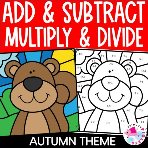 FALL COLOR BY NUMBER MATH FACT BUNDLE - Made By Teachers