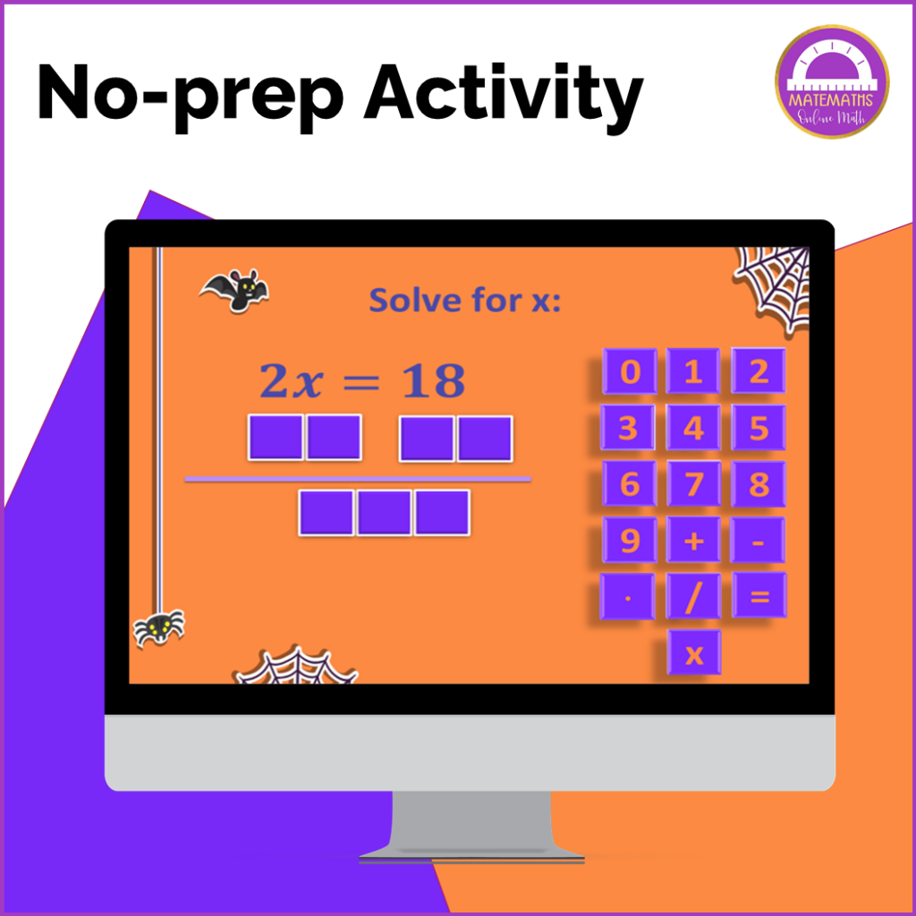 Halloween Solving One Step Equations Activities No Negatives | Made By ...