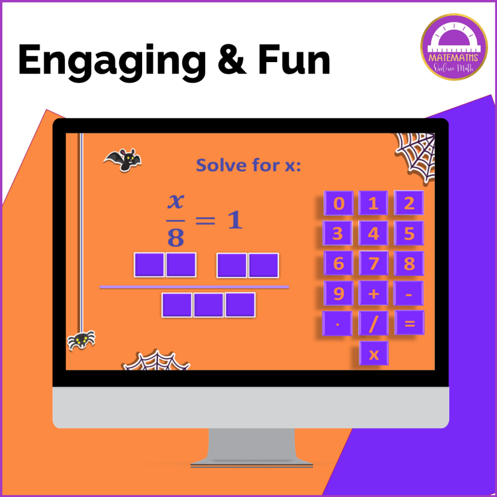 Halloween Solving One Step Equations Activities No Negatives - Made By ...