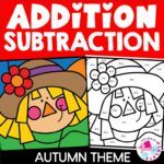 Fall Color by Code Addition and Subtraction - Made By Teachers