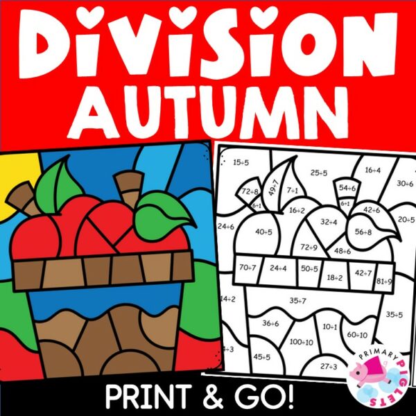 Fall Division Color by Number - Made By Teachers