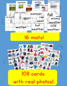 Seasons Clothing | Winter and Summer Clothes Weather Sort | Life Skills ...