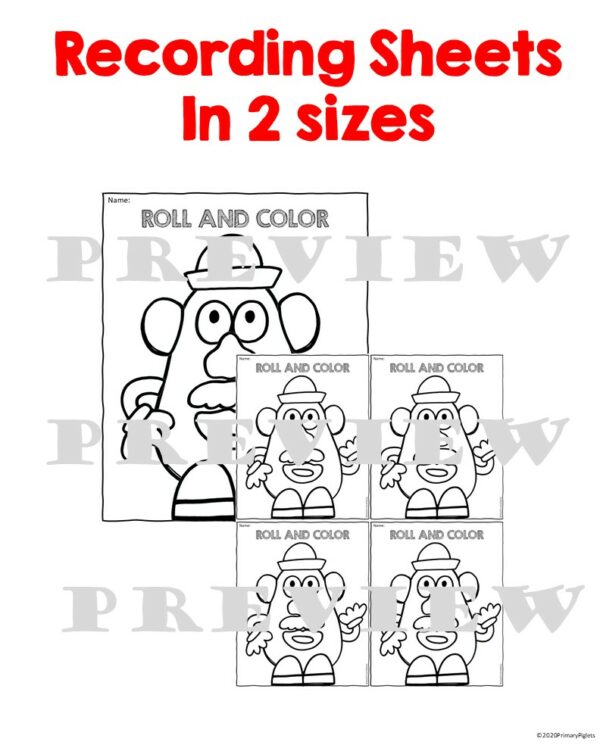 MR. POTATO HEAD ROLL AND COLOR MATH GAMES - ROLL AND BUILD MATH CENTER ...
