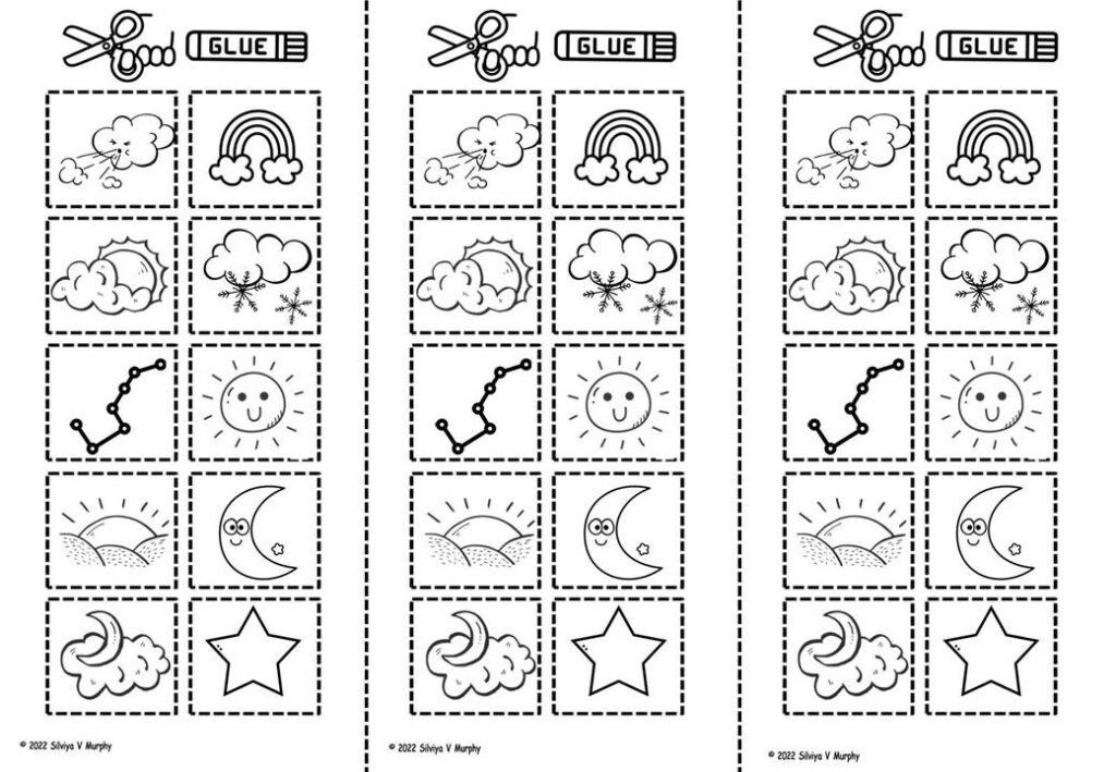 weather picture sort - day or night for kindergarten or grade 1 - Made ...