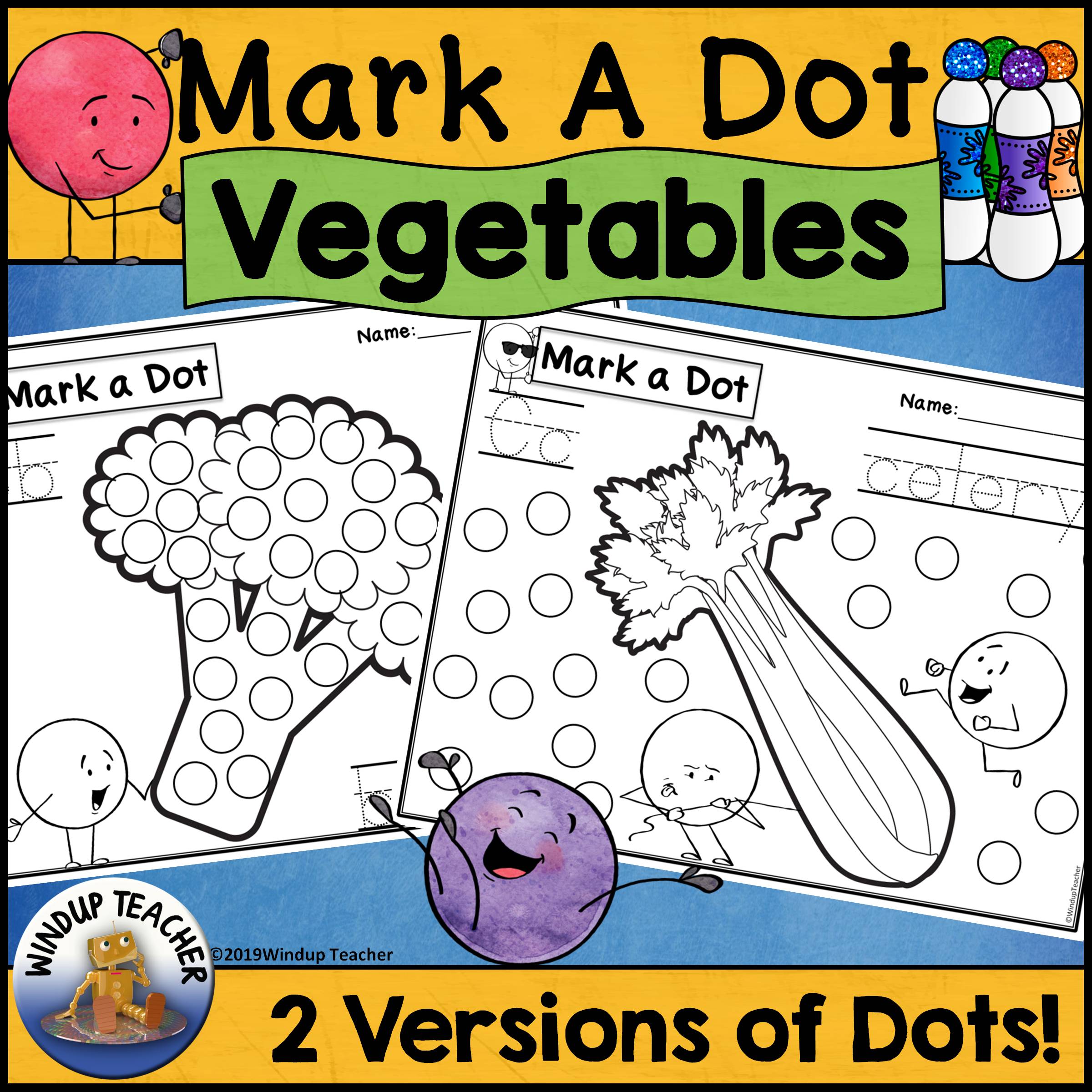 Fruit and Veggie Dot Dauber Set BUNDLE | Made By Teachers