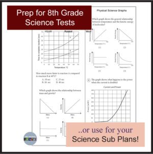 8th Grade Science Data Tables Graphs Test Prep Independent Work Data ...