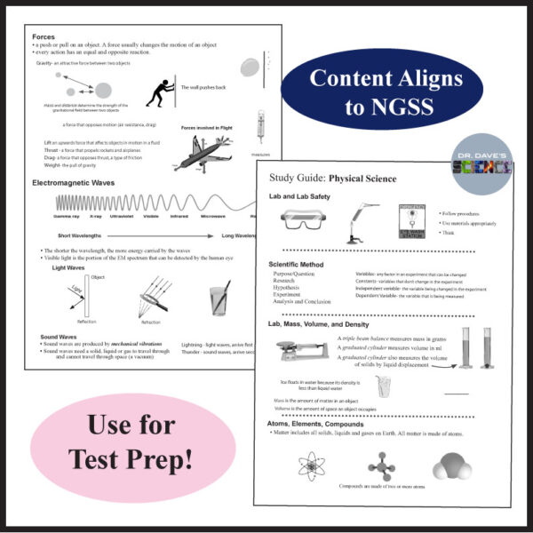 Physical Science Study Guide Test Prep | Made By Teachers