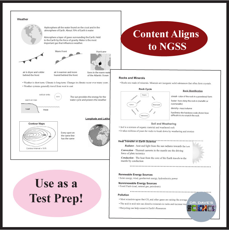 Earth Science Study Guide Test Prep | Made By Teachers