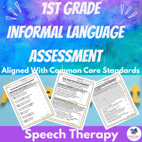 Informal Language Assessment 2nd Grade Speech Therapy | Made By Teachers