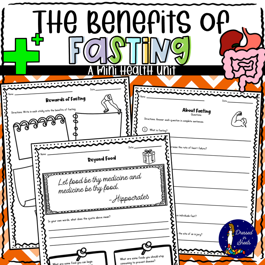 The Benefits of Fasting A Mini Health Unit | Made By Teachers