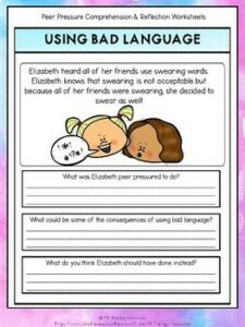 PEER PRESSURE Reading Comprehension & Questions I Worksheets - Made By ...