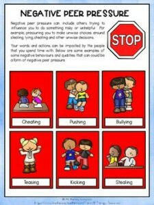 PEER PRESSURE Lesson Workbook I School Counseling Lesson I Red Ribbon ...