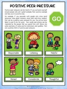 PEER PRESSURE Lesson Workbook I School Counseling Lesson I Red Ribbon ...