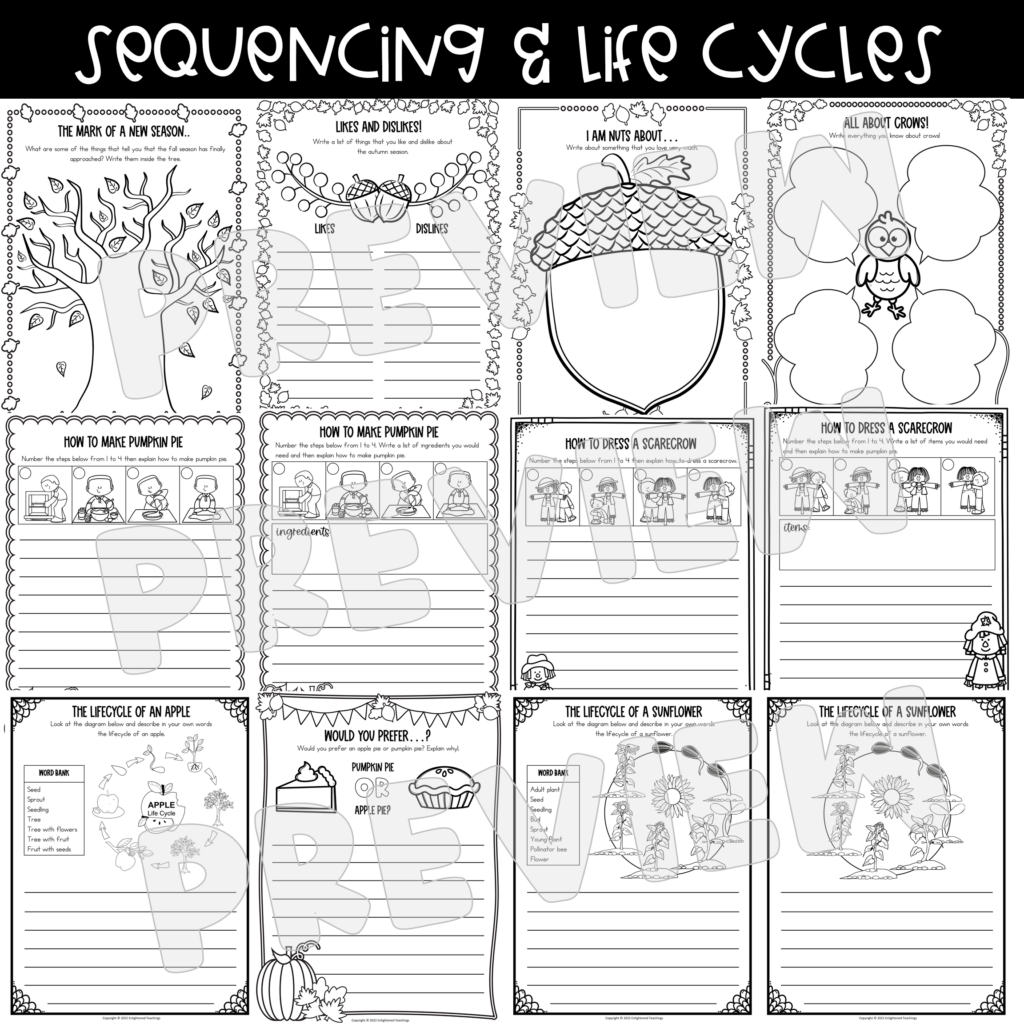 Fall Writing Prompts Fall Creative Writing Narrative Opinion Poetry ...