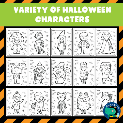 Halloween Characters Coloring Pages | Printable | Made By Teachers
