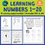 Learning Numbers From 1-20 | Trace, Write, Find, Color | Printable ...