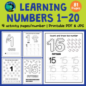 Learning Numbers From 1-20 | Trace, Write, Find, Color | Printable ...
