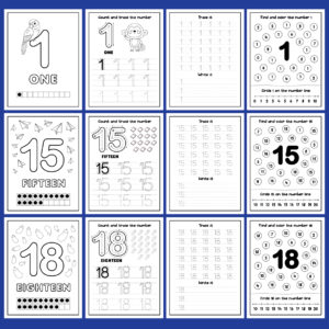 Learning Numbers From 1-20 | Trace, Write, Find, Color | Printable ...