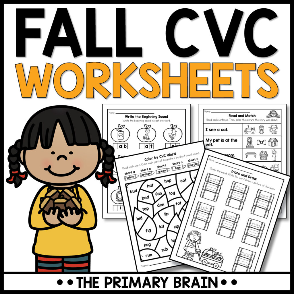 Fall CVC Words Worksheets - Made By Teachers