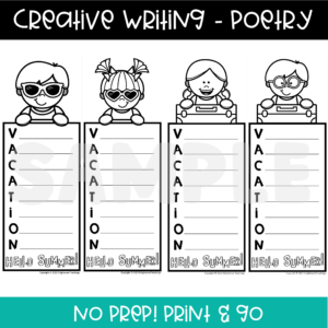 Seasonal Acrostic Poem Bookmark Creative Writing BUNDLE- Poems for the ...
