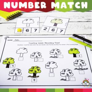 FREE Fall Math Activities Leaves Counting Cards - Made By Teachers