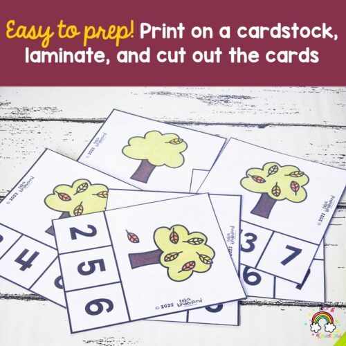 FREE Fall Math Activities Leaves Counting Cards - Made By Teachers