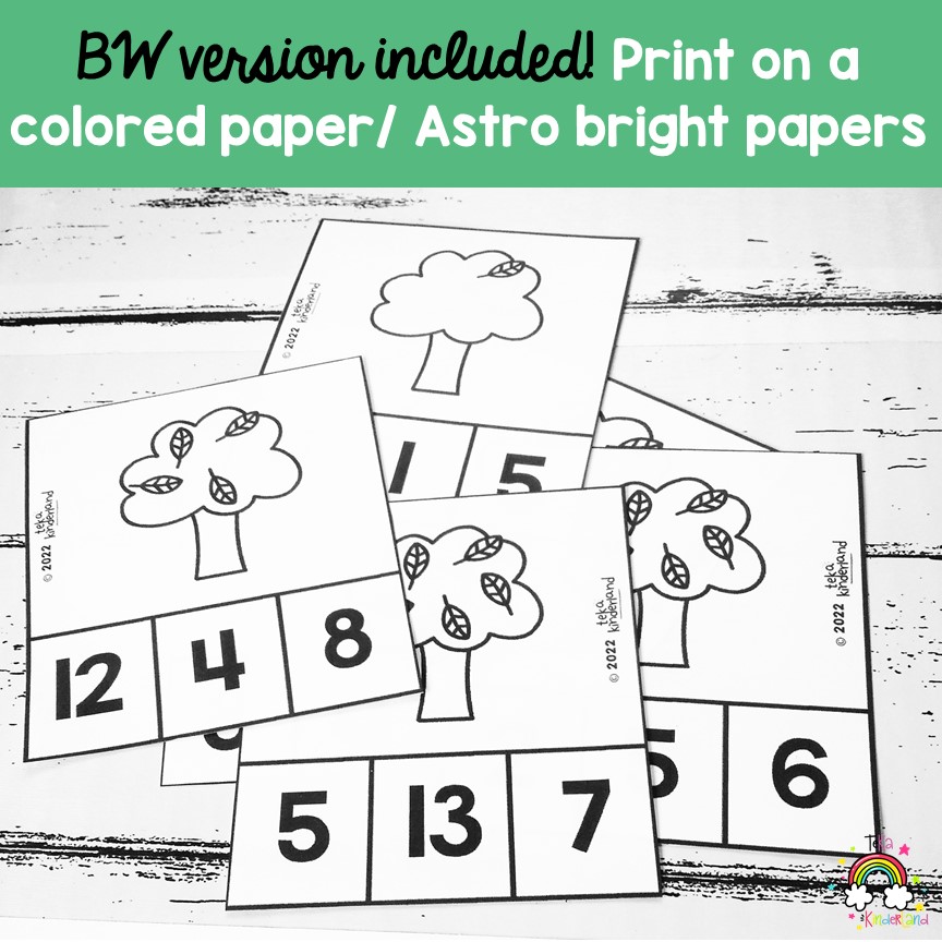 FREE Fall Math Activities Leaves Counting Cards | Made By Teachers