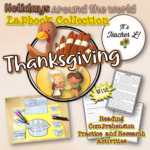 Thanksgiving Day Lapbook with Reading Comprehension Activities - Made ...