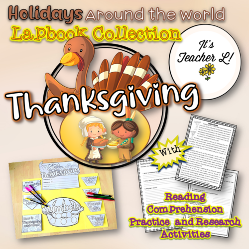 Thanksgiving Day Lapbook with Reading Comprehension Activities - Made ...