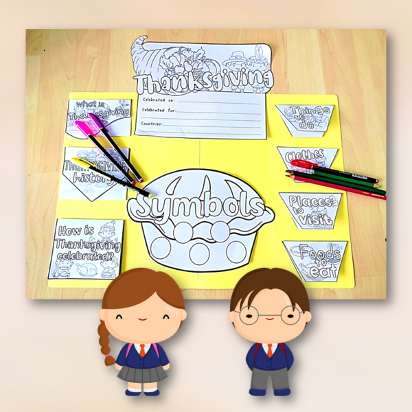 Thanksgiving Day Lapbook with Reading Comprehension Activities | Made ...