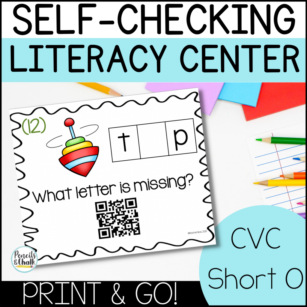 CVC Words for Kindergarten Literacy Centers or Morning Work - Short O ...