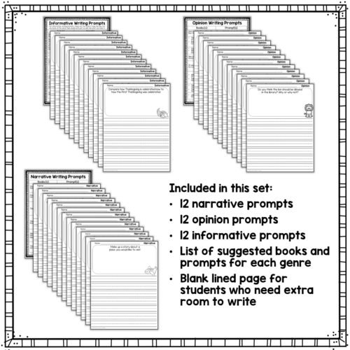 Text Based Writing Prompts for Narrative, Opinion, & Informative | Made ...