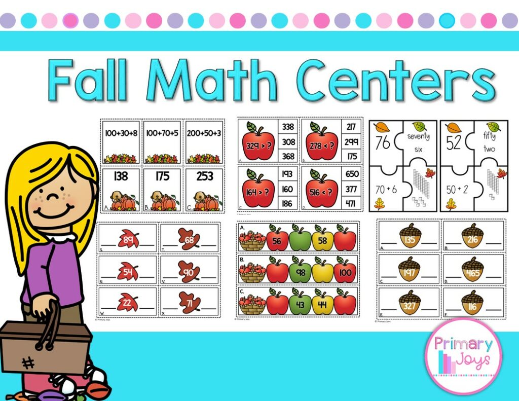 Fall Math Centers | Made By Teachers