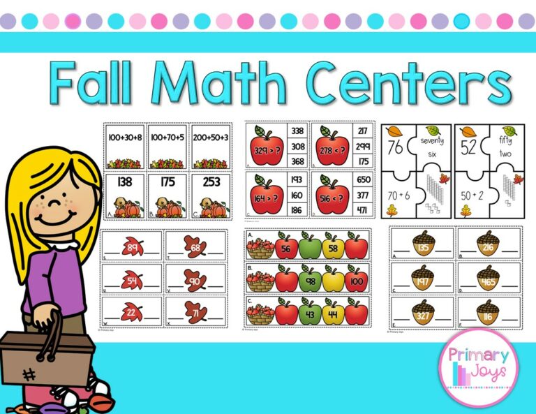 Fall Math Centers | Made By Teachers