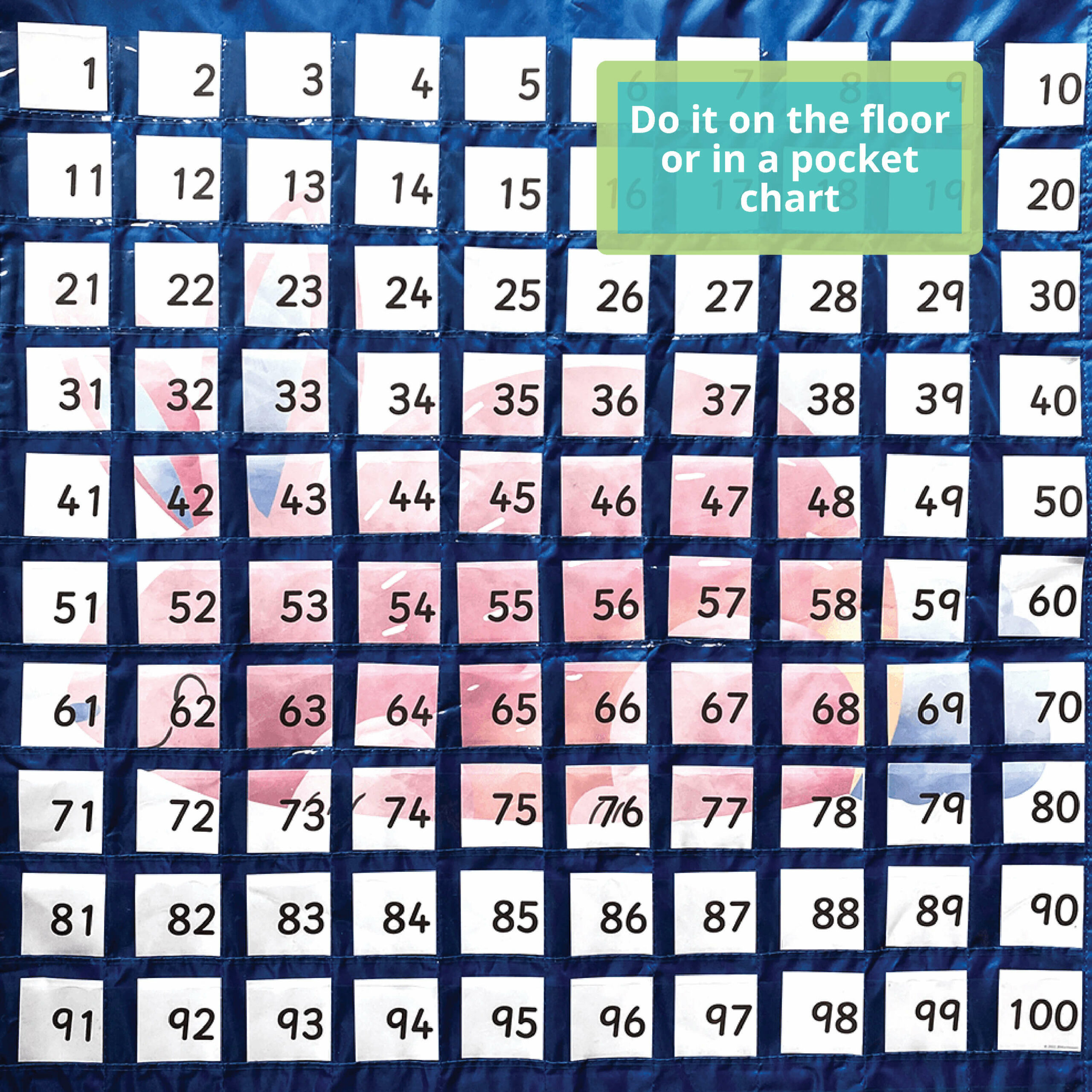 Montessori Math 100 Chart Surprise Pink Easter Bunny | Made By Teachers