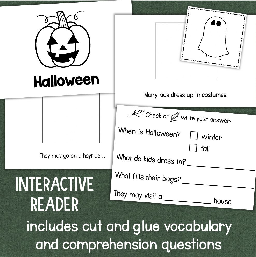 HALLOWEEN Decodable Readers Comprehension Sight Words | Made By Teachers