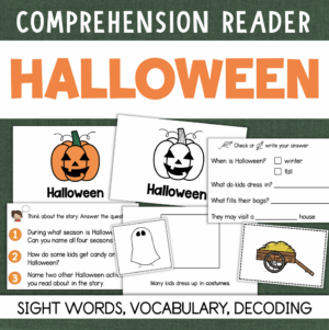 HALLOWEEN Decodable Readers Comprehension Sight Words - Made By Teachers