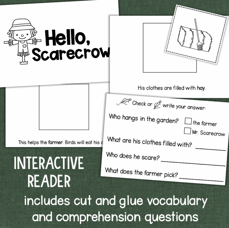 SCARECROW Decodable Readers Comprehension Sight Words - Made By Teachers