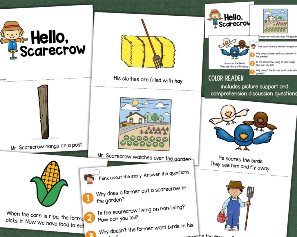 SCARECROW Decodable Readers Comprehension Sight Words - Made By Teachers