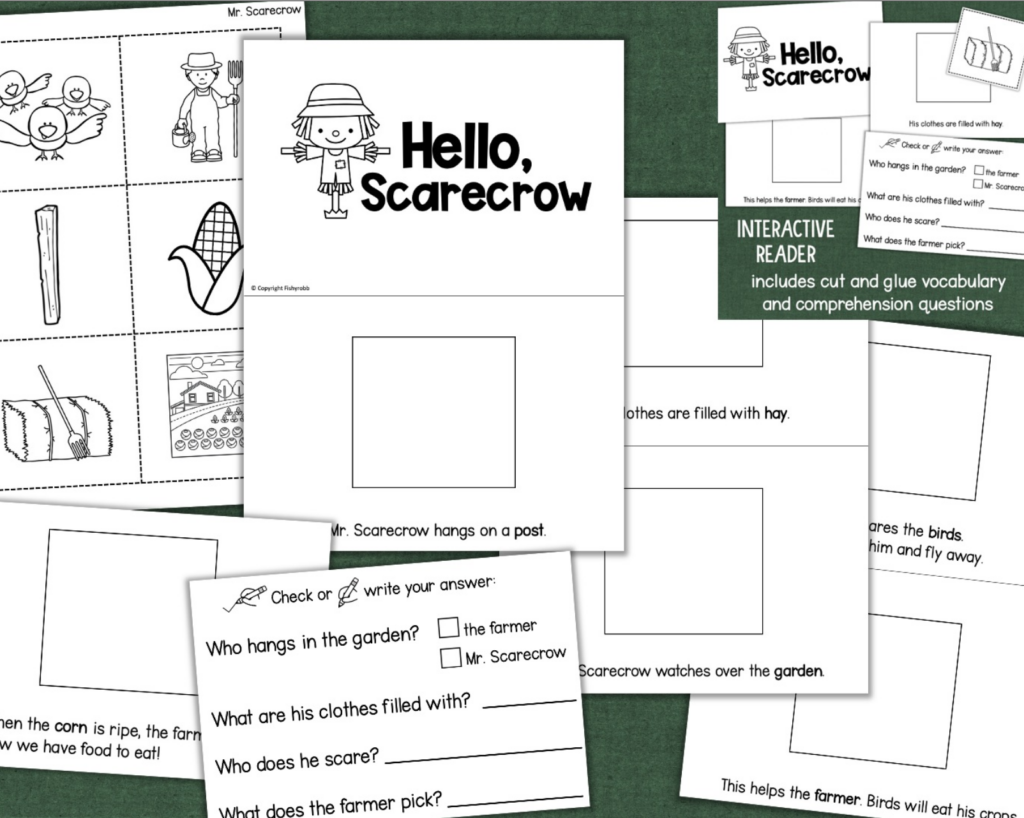 SCARECROW Decodable Readers Comprehension Sight Words - Made By Teachers