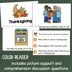 THANKSGIVING Decodable Readers Comprehension Sight Words - Made By Teachers
