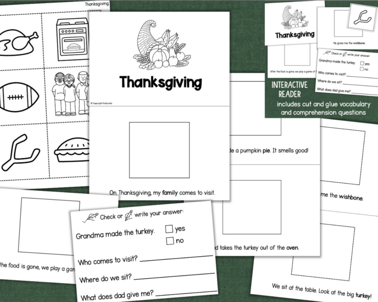 THANKSGIVING Decodable Readers Comprehension Sight Words | Made By Teachers