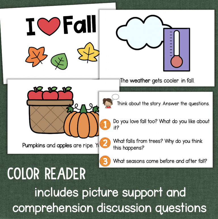 FALL Autumn Decodable Readers Comprehension Sight Words - Made By Teachers