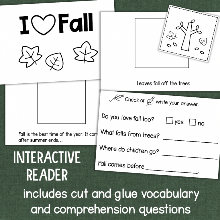 FALL Autumn Decodable Readers Comprehension Sight Words - Made By Teachers