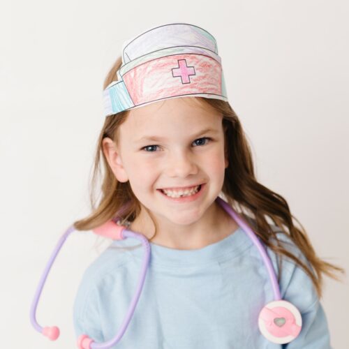 Nurse Hat Paper Crown Printable Coloring Craft | Made By Teachers