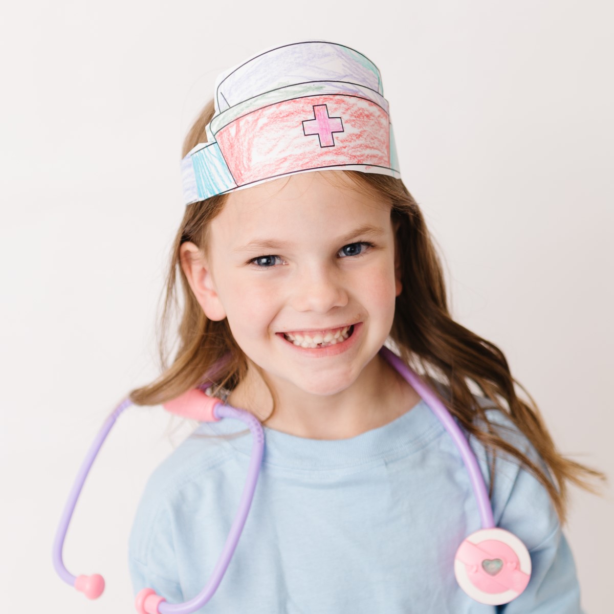 Nurse Hat Paper Crown Printable Coloring Craft | Made By Teachers