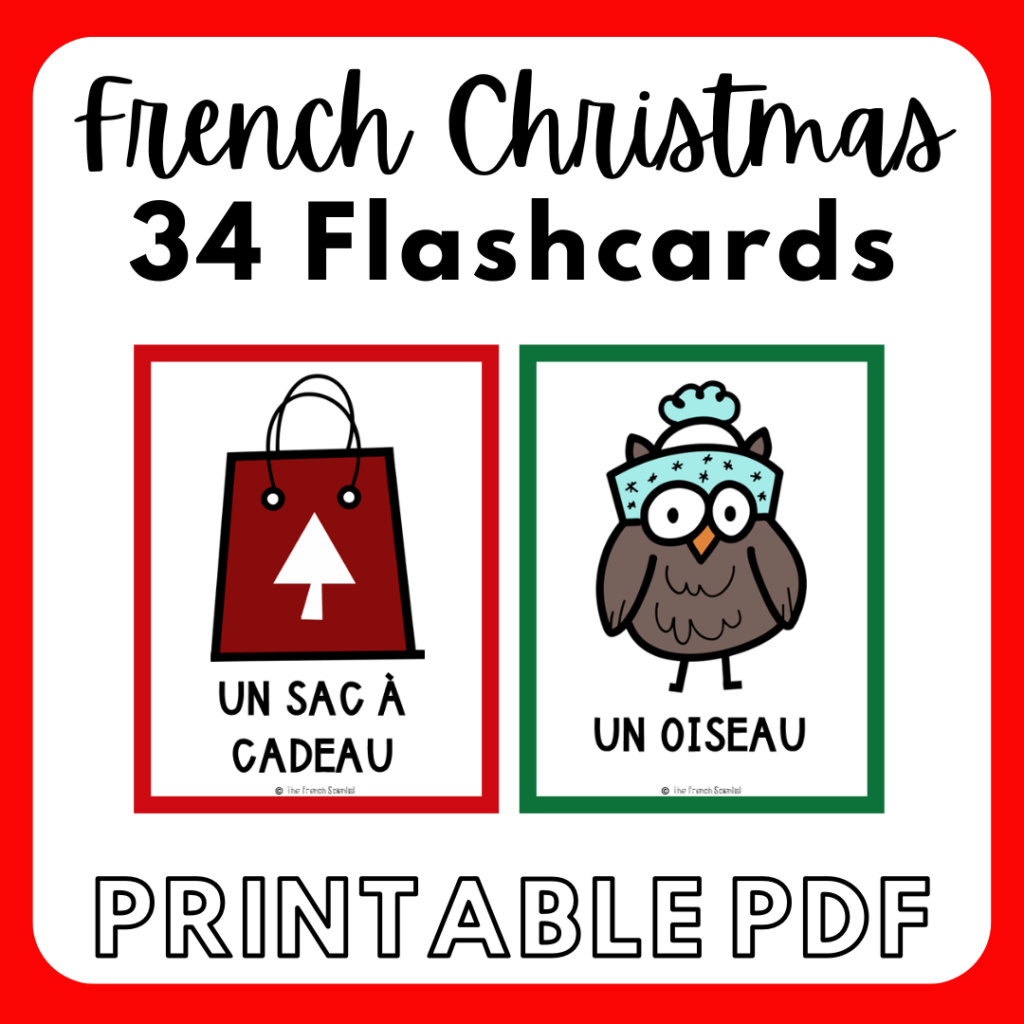 FRENCH Christmas/Noël Vocabulary 34 Flash Cards & Word Wall | Made By ...