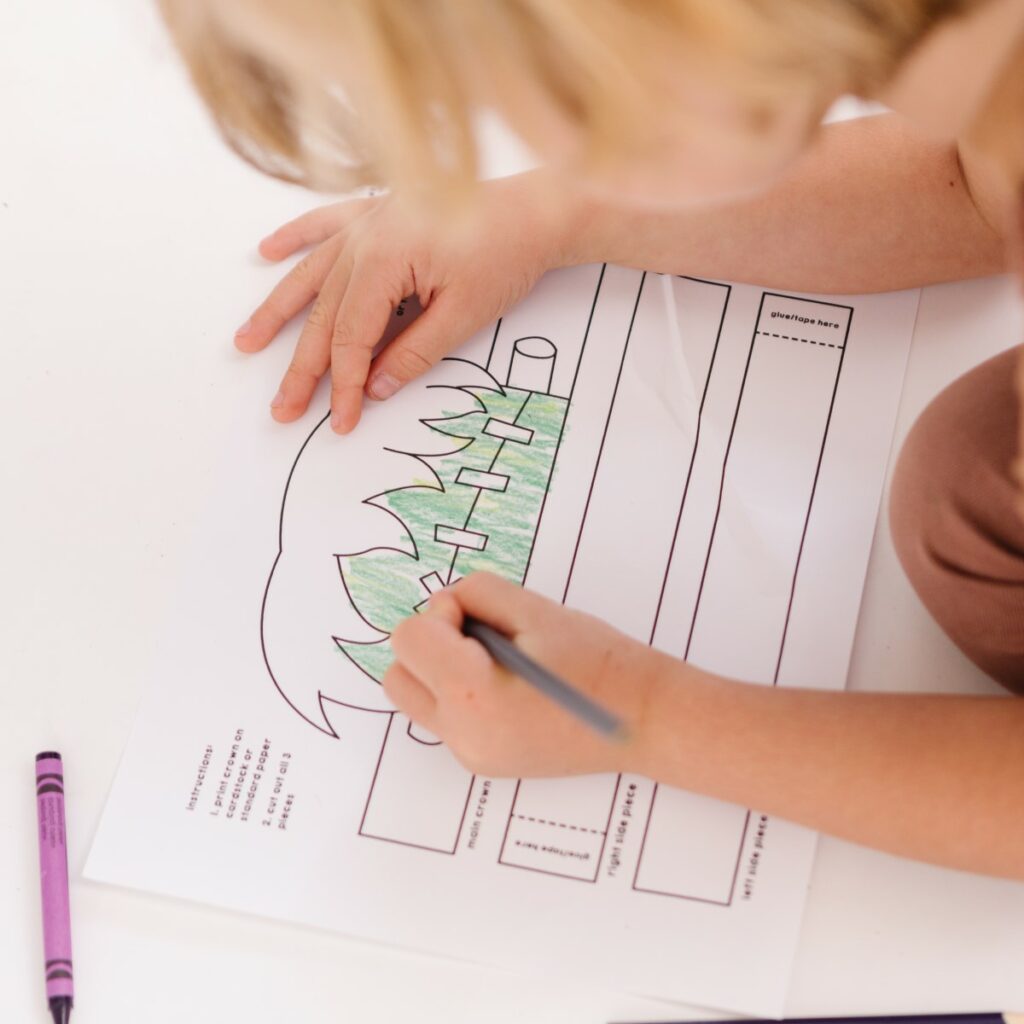 Halloween Paper Hats Spooky Day Printable Paper Coloring Craft - Made ...