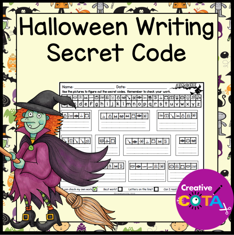 Halloween Worksheets Secret Code Handwriting | Made By Teachers