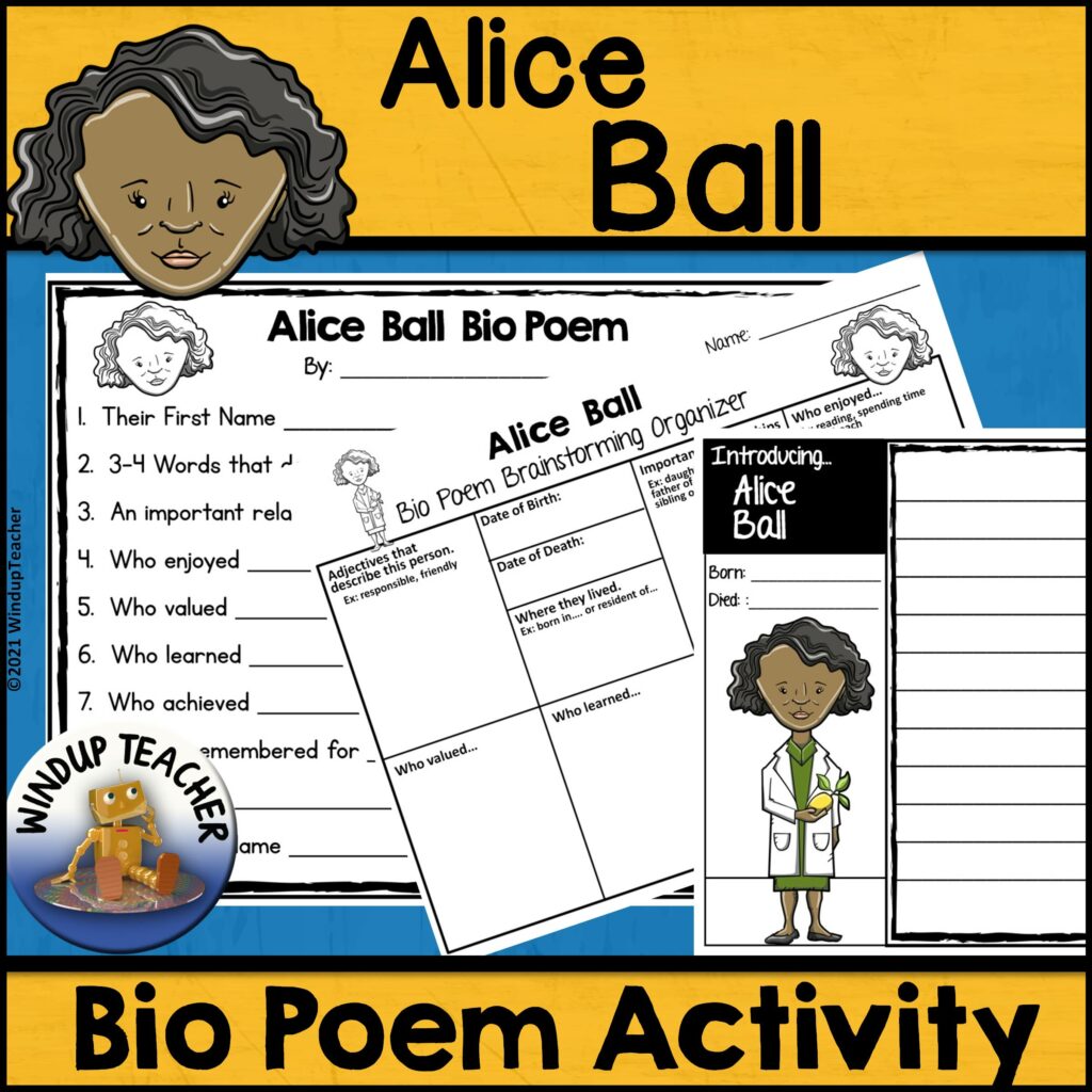 Alice Ball Poem Writing Activity | Made By Teachers